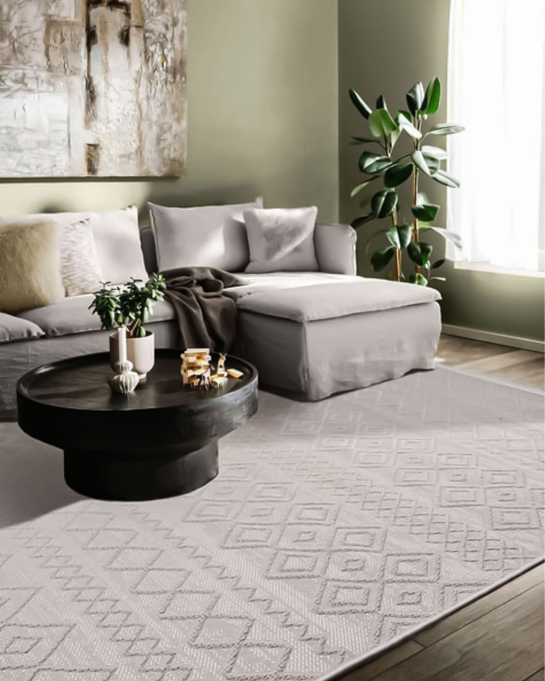 SIMBA WHITE PAMUČNI TEPIH 80X150 – CHIKU